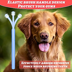 2 Pack Small Dog Toothbrush,360 Degree Silicone Cat Toothbrush Pet Dental Care Dog Oral Hygiene Deep Clean Pet Teeth Cleaning Kit Soft Bristles Friendly to Gums, Easy to Handle, Fresh Breath - Medium