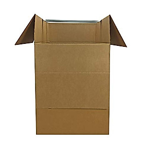 Amazon Basics Wardrobe Clothing Moving Boxes with Bar - 20" x 20" x 34", 6-Pack