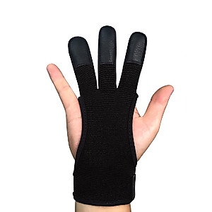 ArcheryMax Handmade Three Finger Protector for Youth Adult Beginner Shooting Hunting Leather Archery Gloves