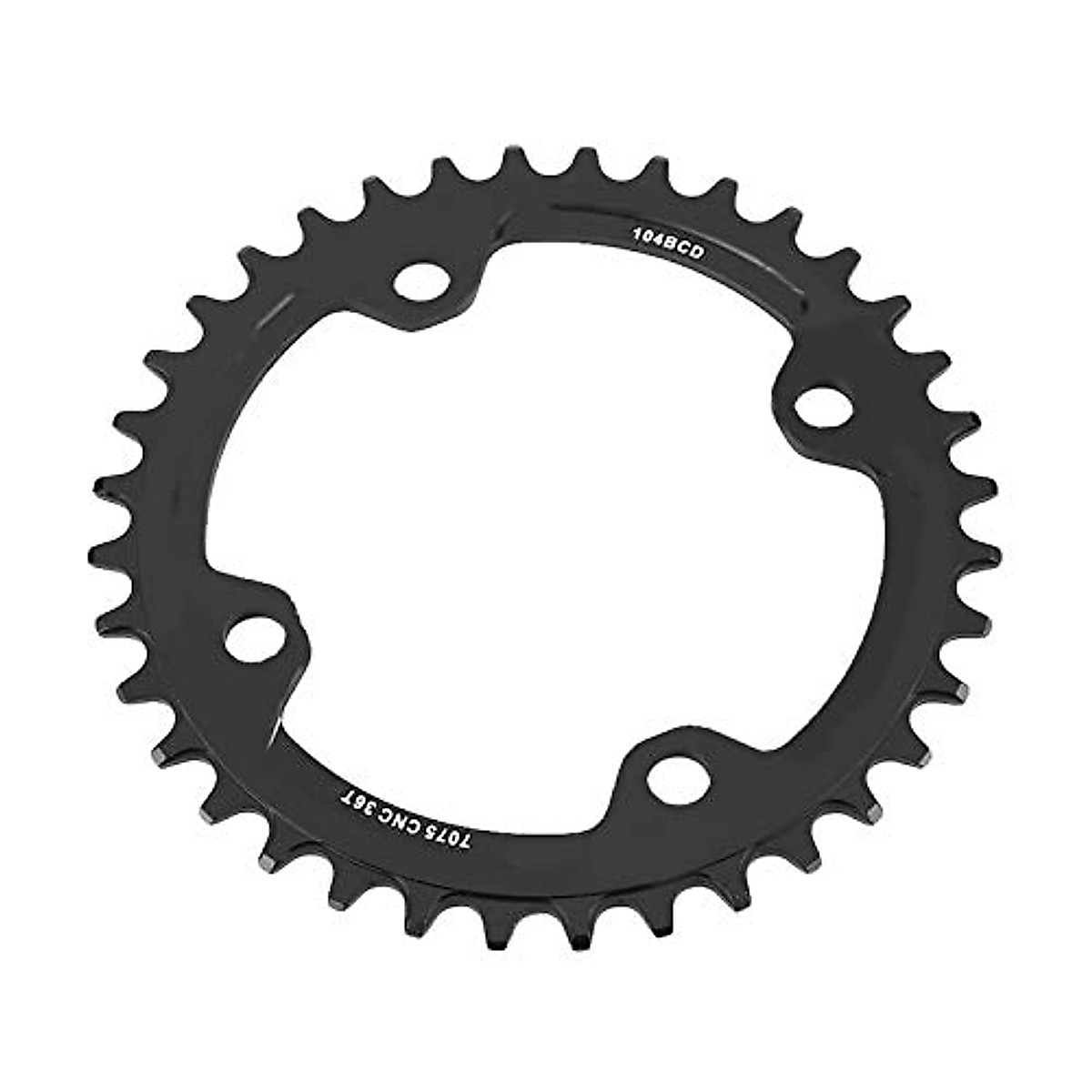 Alomejor Bike Chain Ring 32/34/36/38T BCD 104 Mountain Bike Steel Single Crank Chain Ring Repair Parts for Outdoor Cycling(32T Black)