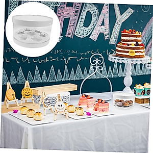 Abaodam 2pcs Elegant Cupcake Carrier Box Cupcake Packaging Box Handle for Cupcake Muffin Cake Safe Material Easy to Carry for Party Catering