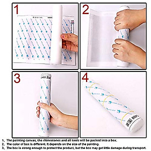 DIY 5D Diamond Painting by Number Kits, Crystal Rhinestone Diamond Embroidery Paintings Pictures Arts Craft for Home Wall Decor, Full Drill,Cartoon