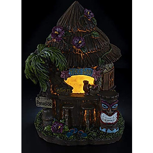 VP Home Tiki Hut Solar Light for Home and Outdoor Decor, Tiki Hut Solar Powered Flickering LED Garden Light Backyard Tiki Hut Backyard Decoration Tiki Hut Solar Powered LED Garden Light