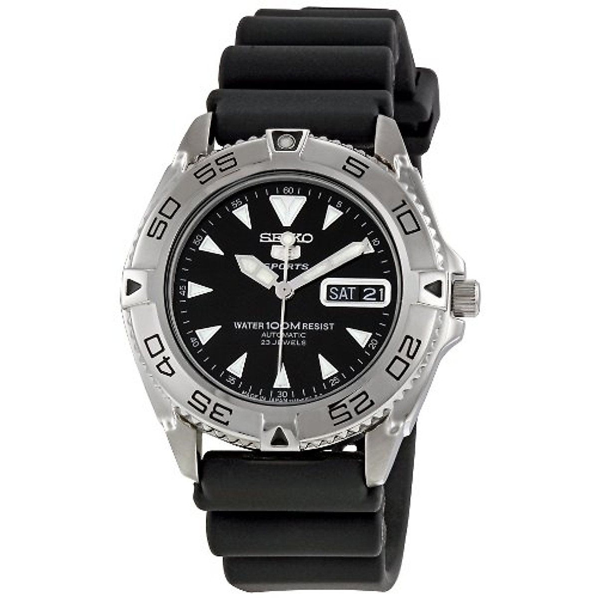 Seiko Men's SNZB33J2 5 Sports Rubber Strap Watch