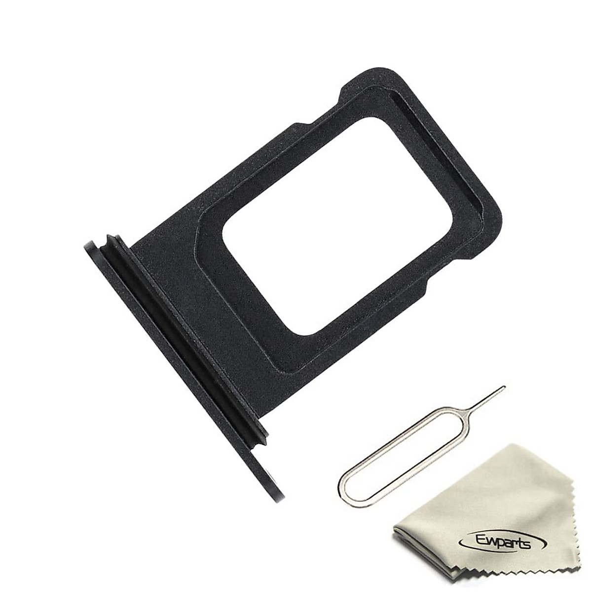 Black Sim Card Tray Compatible with iPhone 13 Mini Sim Card Tray Holder Slot Replacement (Midnight)