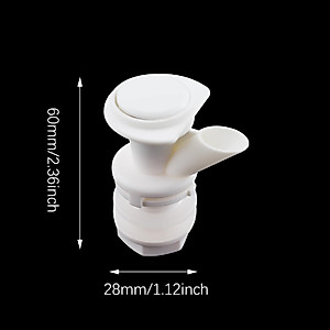 SQXBK 3PCS 60x20mm White Push Button Cooler Tap Replacement Thermos Ice Bucket Tap Suitable for Faucet Replacement