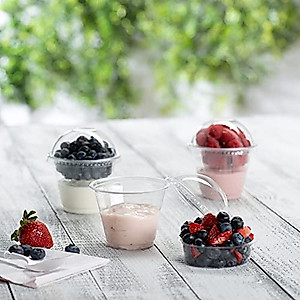 9 oz Plastic Parfait Cups with 2 oz Inserts & Lids 50, Sets 9 OUNCE Yogurt Containers