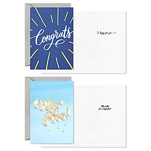 Hallmark Congratulations Cards Assortment, Bravo (Boxed Set of 12 Cards with Envelopes) for Graduation, Promotion, Wedding, All Occasion