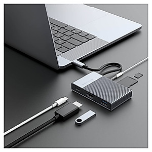 HyperDrive GEN2 6-in-1 USB-C Hub - 2X Speed, 2X Power - HDMI 4K60Hz, USB-A 10Gbps, MicroSD/SD UHS-II 312MB/s, USB-C Power Delivery 100W, and 3.5mm Audio Jack