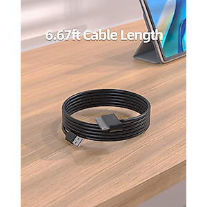 6.6Ft 30 Pin USB Charger Cable Fit for Samsung Galaxy Tab 2 10.1 8.9 7.7 7.0 Plus, Galaxy Note 10.1 GT-P3113 GT-N8013 GT-P5113 SCH-I705 SCH-I905 SGH-I497 SCH-I915 GT-P3100 GT-P7510 Power Supply Cord