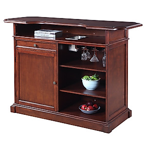 Hathaway Ridgeline 5' Home bar Set with Storage Mahogany