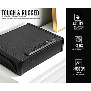 RPNB Gun Safe,California DOJ Certified,Quick-Access Pistol Safe for Multiple Handguns with Biometric Fingerprint Lock