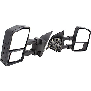 Kool Vue Mirror For 2011-2016 Ford F-250 SD With Temp Sensor Textured Black 2Pc