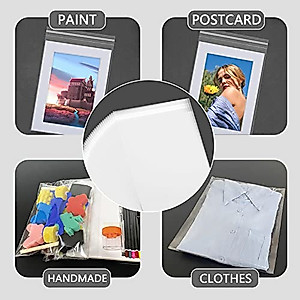 Somime 100 Pack Acid-Free Crystal Clear Sleeves Storage Bags for 8x10 Art Prints/Pictures/Photos/Framing Mat Mattes (Bag Size: 8 1/2” x 10 3/7”)