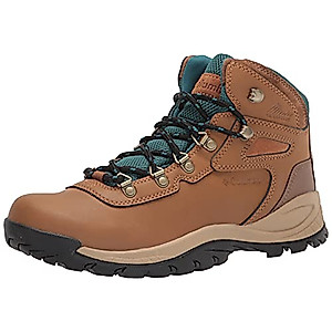 Columbia Women's Newton Ridge Plus Hiking Shoe, Elk, River Blue, 8