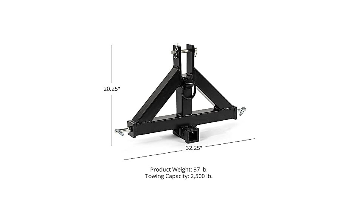 Titan Attachments 3-Point Trailer Adapter Hitch - 2500 LB