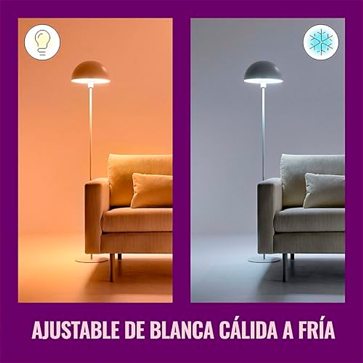 WiZ Connected 60W A19 LED Smart Light Bulbs - Connects to Your Wi-Fi - E26 Smart Bulb - Control with Voice or App + Activate with Motion - Matter Compatible - 4 Pack