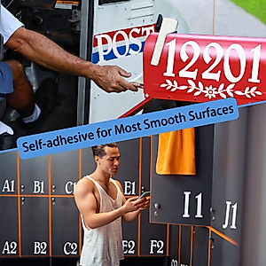 4" 132 Pieces Reflective Mailbox Numbers Letters Stickers for Outside,Self Adhesive Numbers Letters for Mailbox,White Waterproof Vinyl Numbers Letters Decal for Address Door House Cars Trash Bin Home