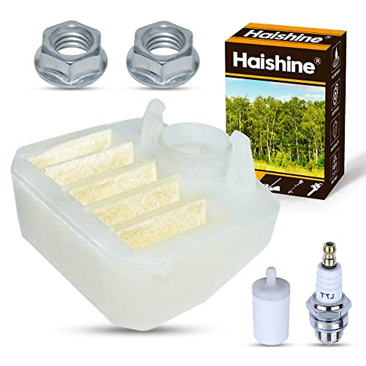 Air Filter Bar Nuts Fuel Filter Spark Plug For Husqvarna 340 345 346 XP 350 351 353 Chainsaw 537024003