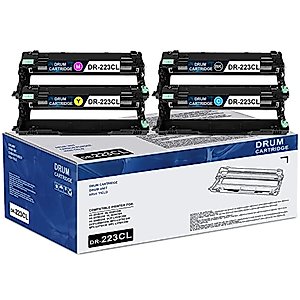DR223CL DR223 Drum Unit, LVE 𝑯𝒊𝒈𝒉 𝒀𝒊𝒆𝒍𝒅 Compatible Replacement for Brother DR-223CL Drum for HL-3270CDW 3230CDN 3210CW 3230CDW MFC-L3750CDW L3730CDW L3770CDW L3710CW Printer, 1BK/1C/1M/1Y