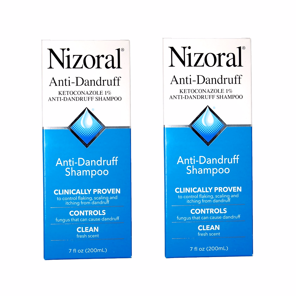 Nizoral Anti-Dandruff Shampoo with 1% Ketoconazole, Fresh Scent, 7 fl oz (2 Pack)