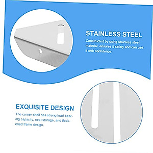 Cabilock 2pcs Wall Mounted Shelves Hanging Storage Shelves Shelf for Corner Metal Shelf Corner Shower Kitchen Rack Wall Mounted Storage Shelves Bathroom Accessories Shower Rack Hanger