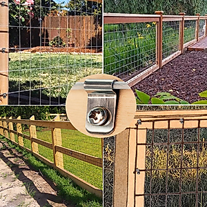 200 Pcs Fence Wire Clamps Agricultural Fencing Mounting Clips, Stainless Steel Wire Clips Cord Clamp for Mount 12-16 Gauge Welded Wire to Wood, Metal or Vinyl Fence