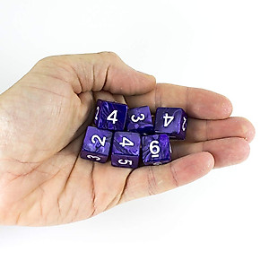 Paladin Roleplaying Purple D6 Dice Set - Pearl Effect - Set of 6
