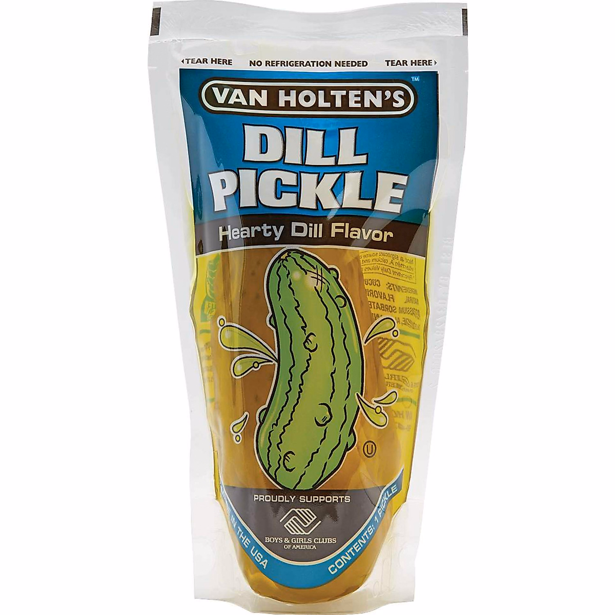Van Holten's Pickle In-a Pouch Variety Pack, 12 pickles, 3 of each Flavor of Kosher, Dill, Hot & Spicy and Sour Ready to Eat Single Serve Pickles in their own pouch! No Refrigeration needed.