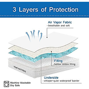 Cot Mattress Pad - Waterproof Quilted Cot Size Mattress Cover Topper 30" X 75" X 10" Fitted for Narrow Twin/Camp Bunk/Rvs Bunk/Guest Beds, Soft & Breathable Microfiber Protector, Grey (Cover Only)