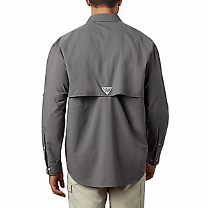 Columbia Men's Pfg Bahama Ii Long Sleeve Shirt, City Grey, X-Large