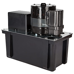 Little Giant VCL-45ULS 115 Volt, 1/5 HP, 450 GPH, Automatic Condensate Removal Pump with 1-Gallon Tank and Safety Switch, 6-Ft. Cord, Black, 553240