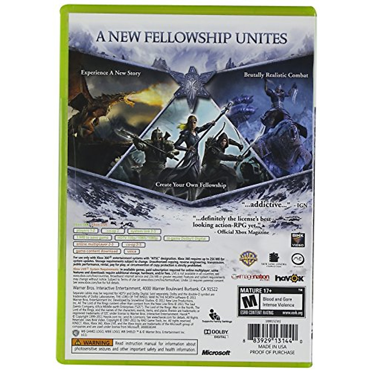 Lord of the Rings: War in the North - Xbox 360