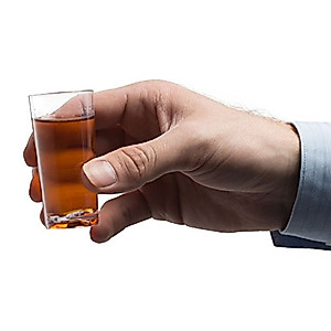 Zappy 52 Disposable Plastic Straight Wall Shooter Glasses 1.75 Oz Clear Tumblers - Tasting Sample Dessert Shooters Wine Beer Champagne Jello Cup Shot Glass Cups