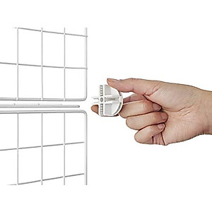 Whitmor Storage Cubes - Stackable Interlocking Wire Shelves - White (Set of 6)
