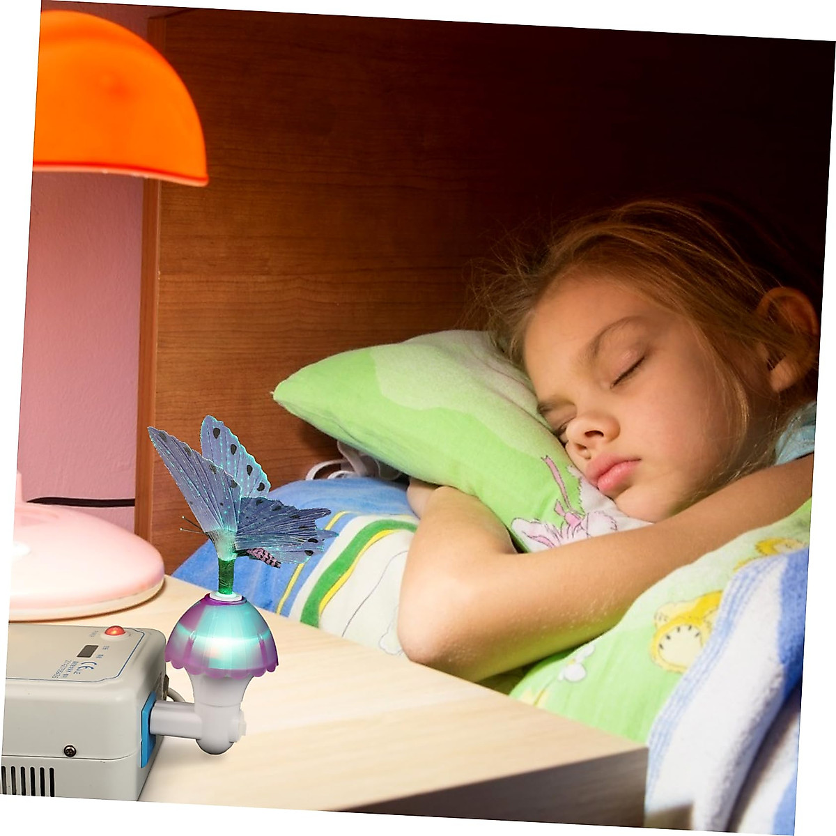 Hemobllo Butterflies Visual Lamp 7 LED Lamp 3D Night Light Lamp LED Lamp for Bedroom