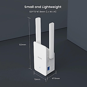 Tenda WiFi 6 Extender, AX3000 Dual Band WiFi Extender Signal Booster with Gigabit Ethernet Port, Home Internet Extender WiFi Booster, AP Mode, WPS Easy Setup(A33)