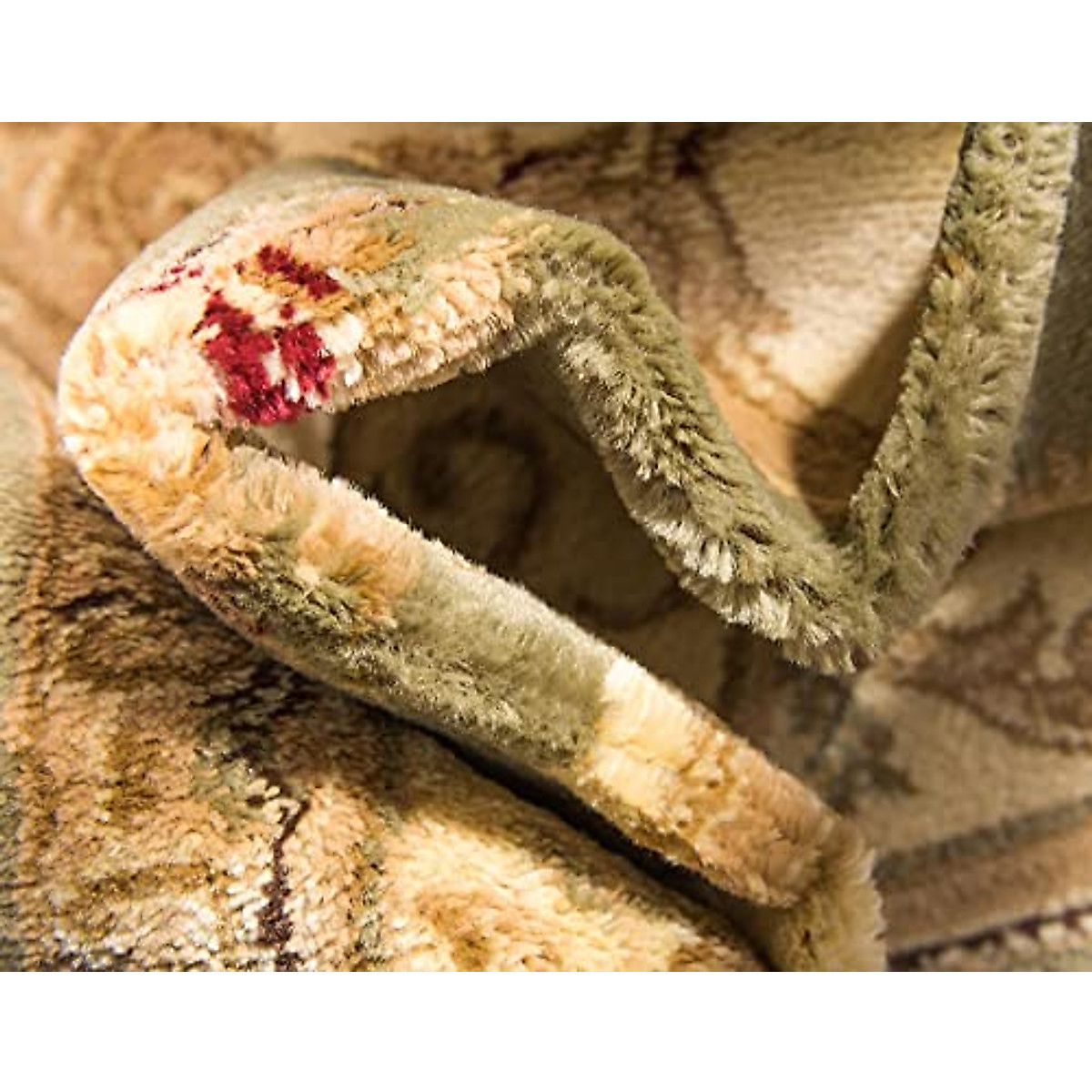 Unique Loom Versailles Collection Area Rug - Henry (3' 1" Round Green/Cream)