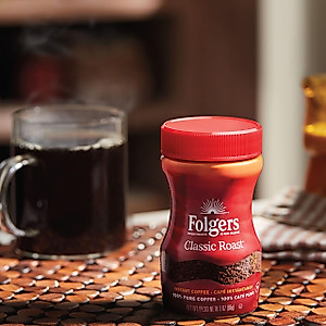 Folgers Classic Roast Instant Coffee Crystals, 8 Ounces