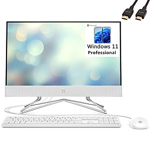 HP All-in-One 22" Desktop Computer, AMD Athlon Gold 3150U Processor, Radeon Graphics, 4 GB RAM, 256 GB SSD, Windows 11 Home ( 22-df0222, snow white)