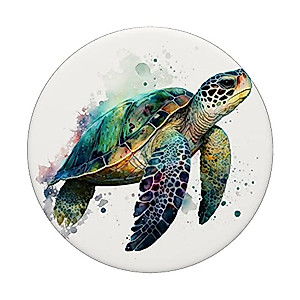 Sea Turtle in the Ocean PopSockets Swappable PopGrip