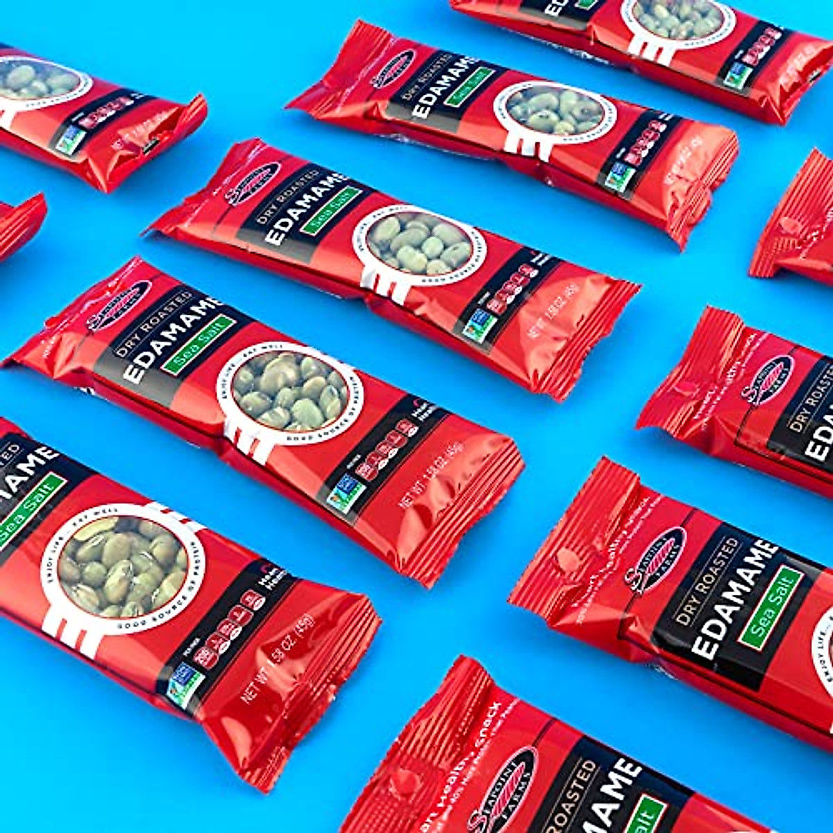 Seapoint Farms Dry Roasted Edamame, Sea Salt, Vegan, Gluten-Free, Kosher, and Non-GMO, Crunchy Snack for Healthy Snacking, 1.58 oz (Pack of 12)