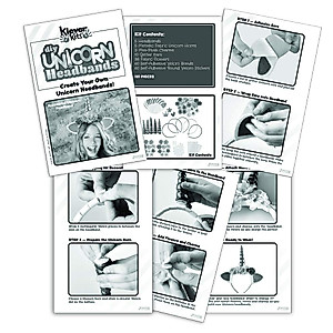 Create Your Own Unicorn Headband Girls Art & Craft Kit DIY Unicorn Fashion Headband Hair Accessories