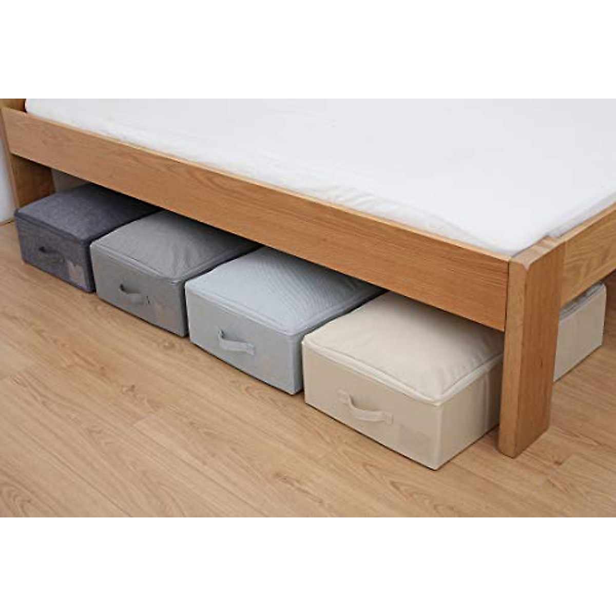 iwill CREATE PRO Under Bed Storage Container, Underbed Shoe Storage Organizer Box with Lid,Dark Gray