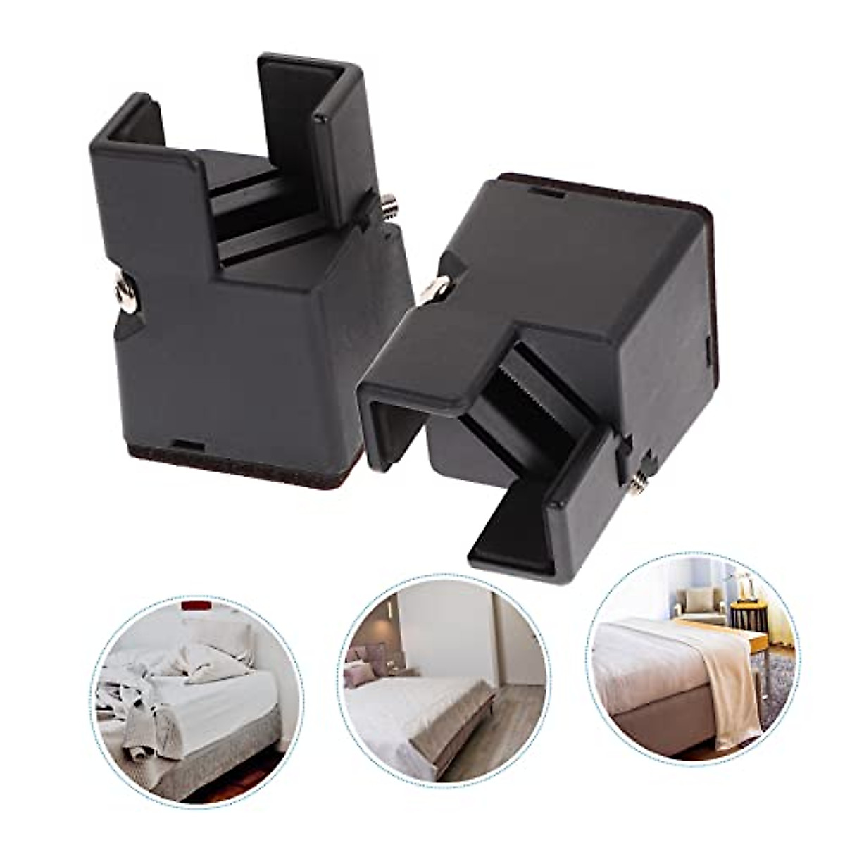 SEWOART 2pcs Desktop Desk Heavy Duty Bed Risers Adjustable Bed Risers Desk Extender Bed Risers 2 Inch Desk Risers Furniture Riser Table Risers Table Leg Risers Lift Platform Bed Bedstead