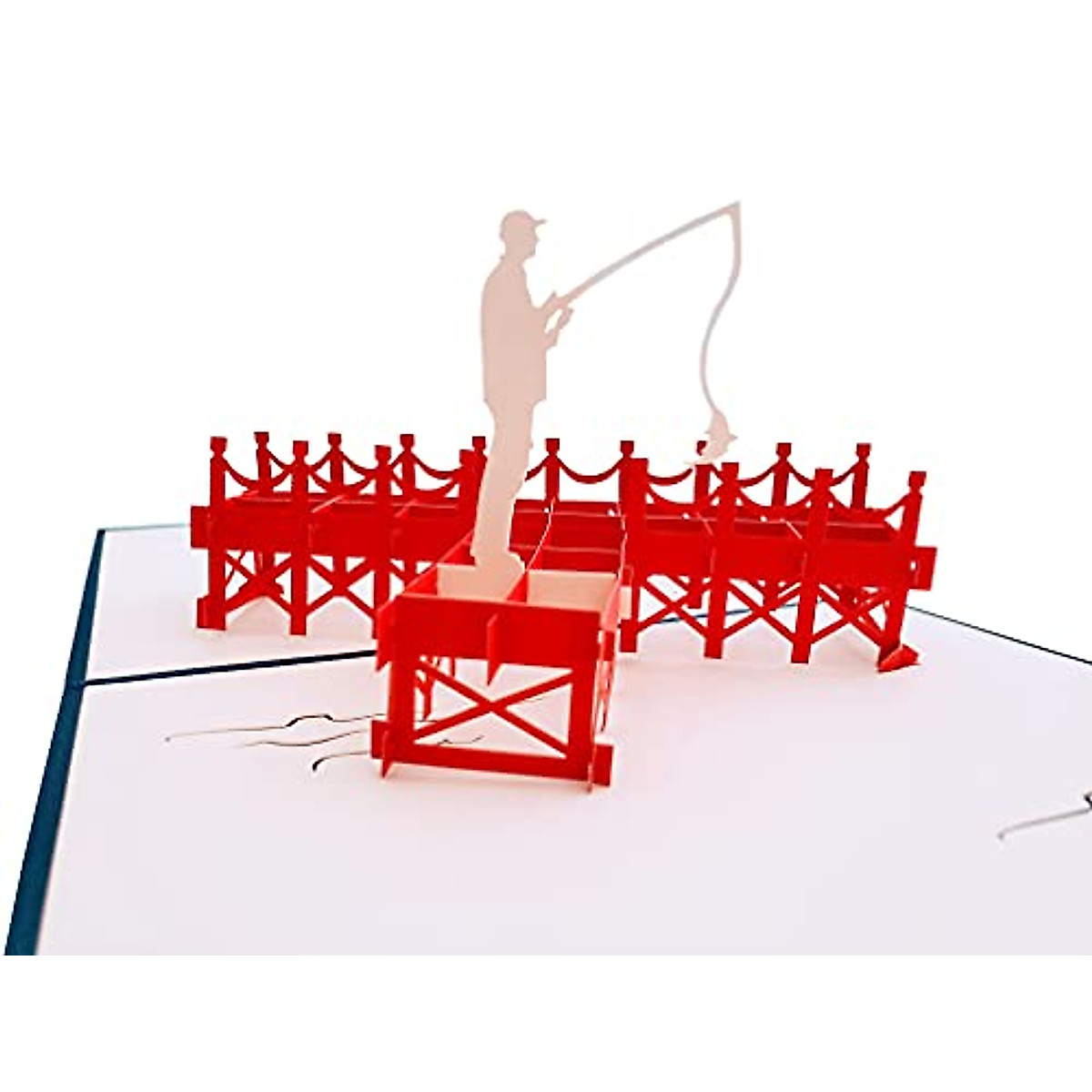 iGifts And Cards Fisherman 3D Pop Up Greeting Card - Happy Birthday Dad, Gone Fishing Retirement, Fathers Day Fishing, Thank You Fisherman, Get Well Grandpa, Son, Friend - 5x7