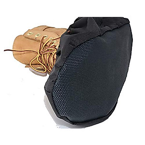 2 Pairs Non Slip waterproof Reusable shoe Covers for contrators and Carpet Floor Protection, Machine Washable. MEDIUM