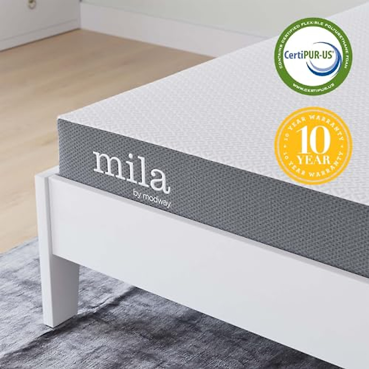 Modway Mila Firm 6" Fiberglass Free Memory Foam Full Mattress