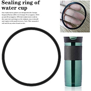 4Pcs Black Replacement Gasket for Contigo Snapseal Byron Travel Mug 16oz & 20oz, Silicone Lid Seal Leak-Proof for Contigo Coffee Travel Tumbler Glassware and Drinkware