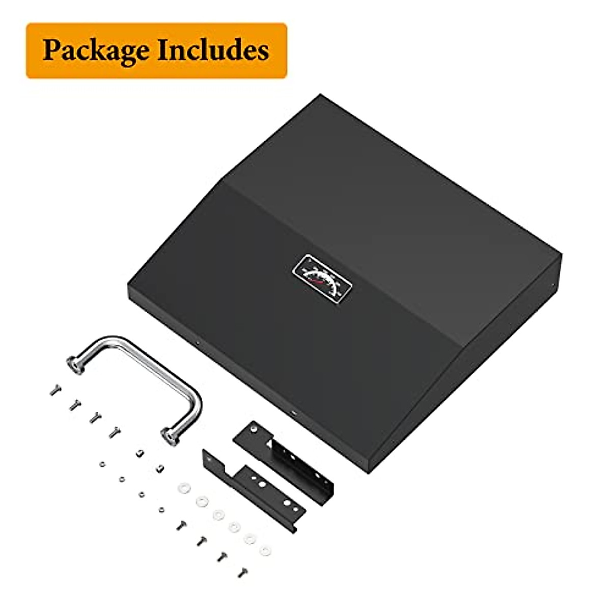 Hard Cover Hood Compatible with Blackstone 17 Inch Tabletop Griddle Front Grease ONLY, with Temperature Gauge and Brackets